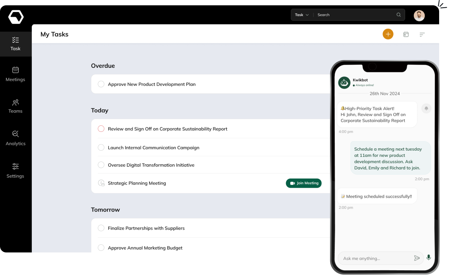 Teamwork and collaboration - Task Management Software - Uniteam
